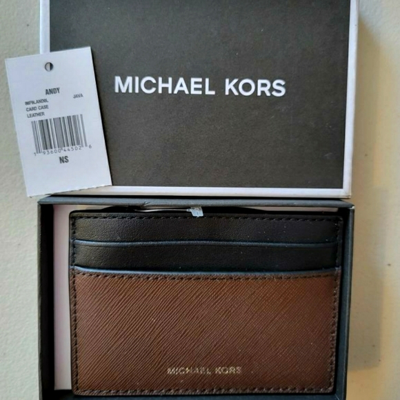 Michael Kors | Accessories | Nwt Michael Kors Mens Leather Card Case ...